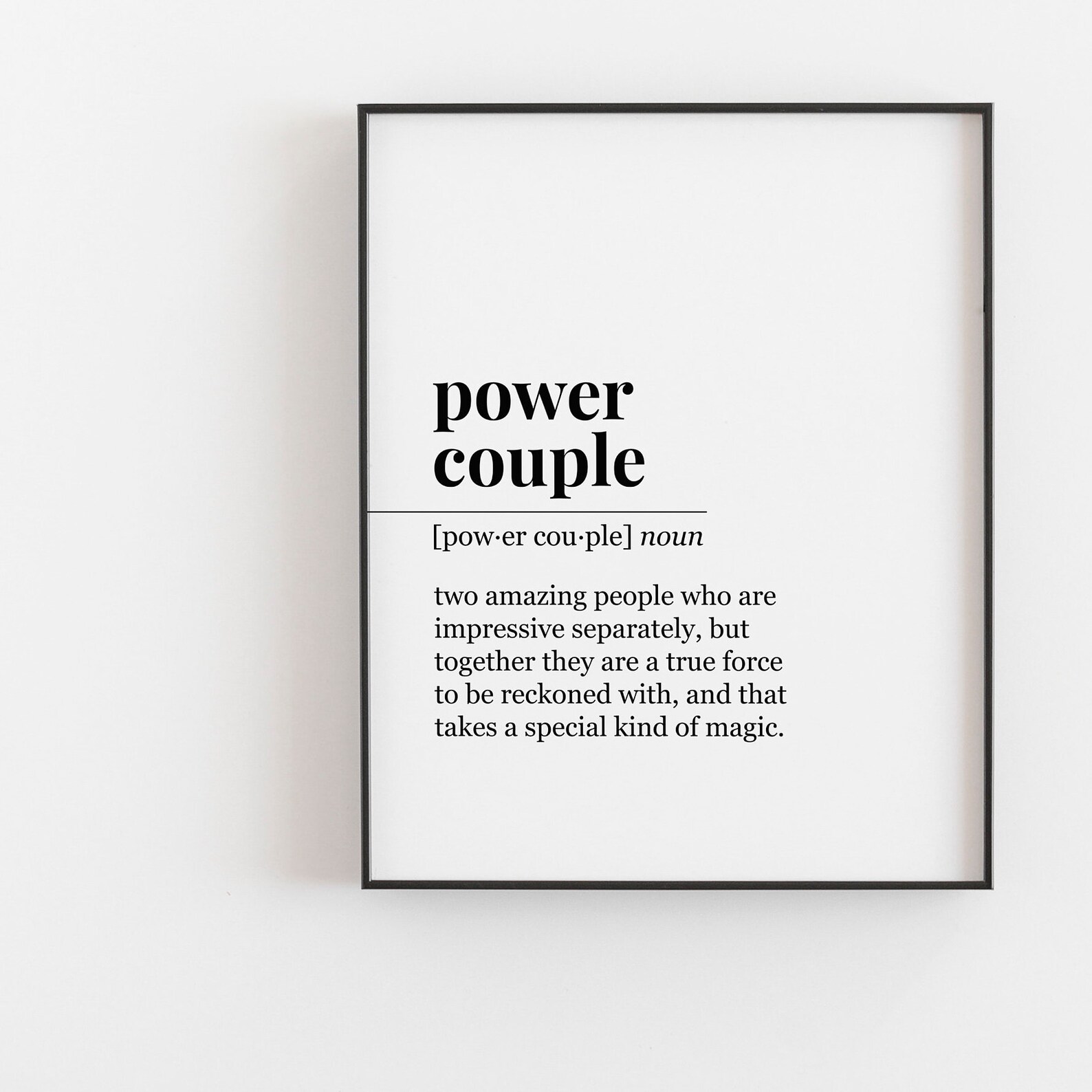 Power Couple Definition Print, Amazing Couple Poster, Power Couple ...