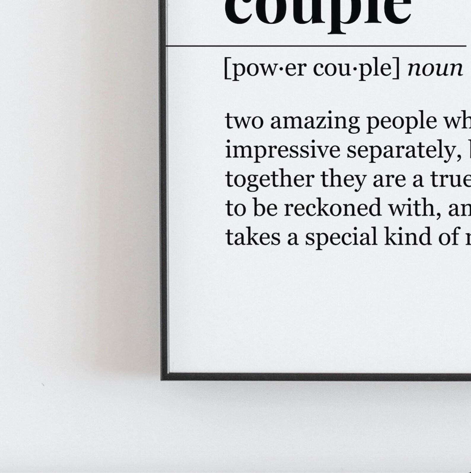 Power Couple Definition Print Amazing Couple Poster Power - Etsy