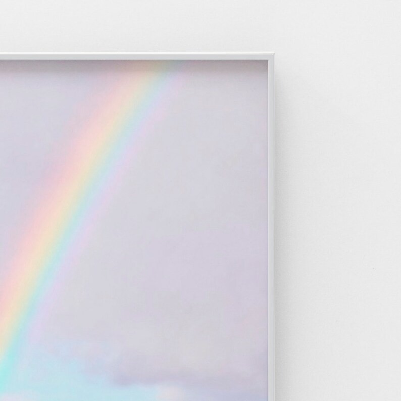 Soft Rainbow Print, Pale Rainbow Poster, Light Pastel Rainbow, Pop Art ...