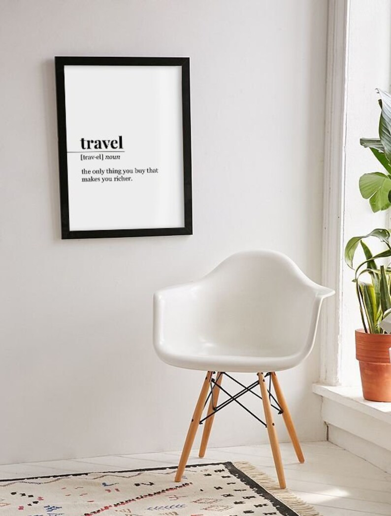 Travel Definition Print, Globetrotter Poster, Traveler Quote ...