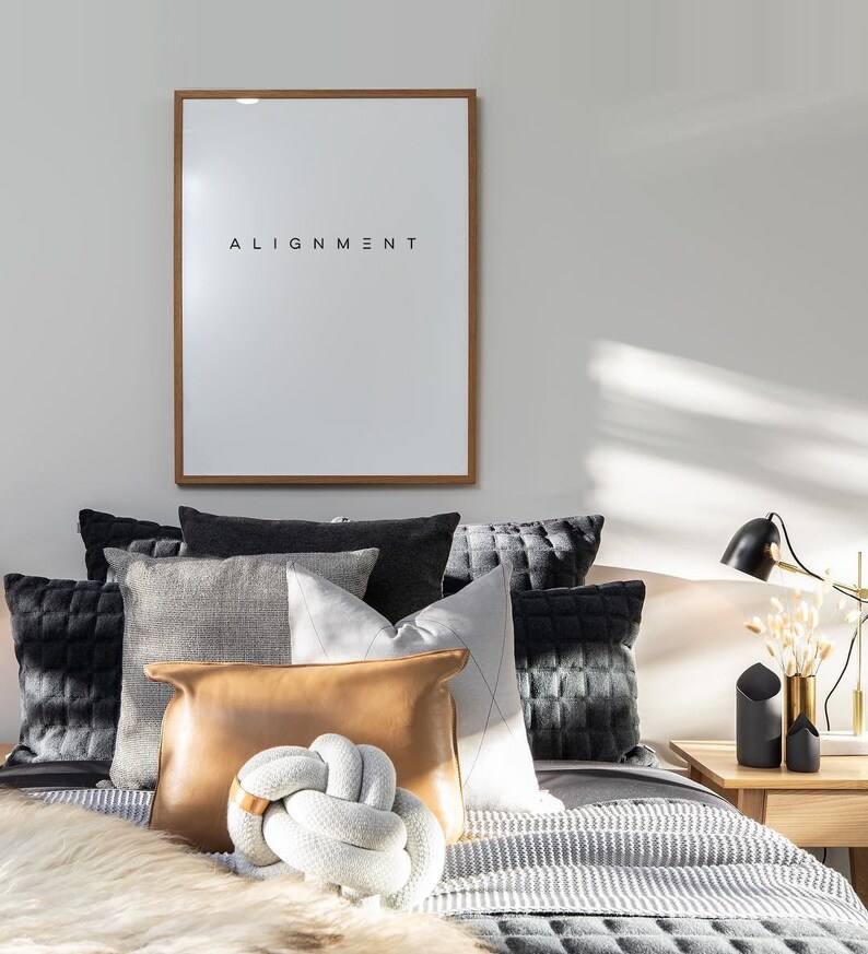 Alignment Minimalist Print, Simple Alignment Poster, ALIGNM三NT Mantra ...