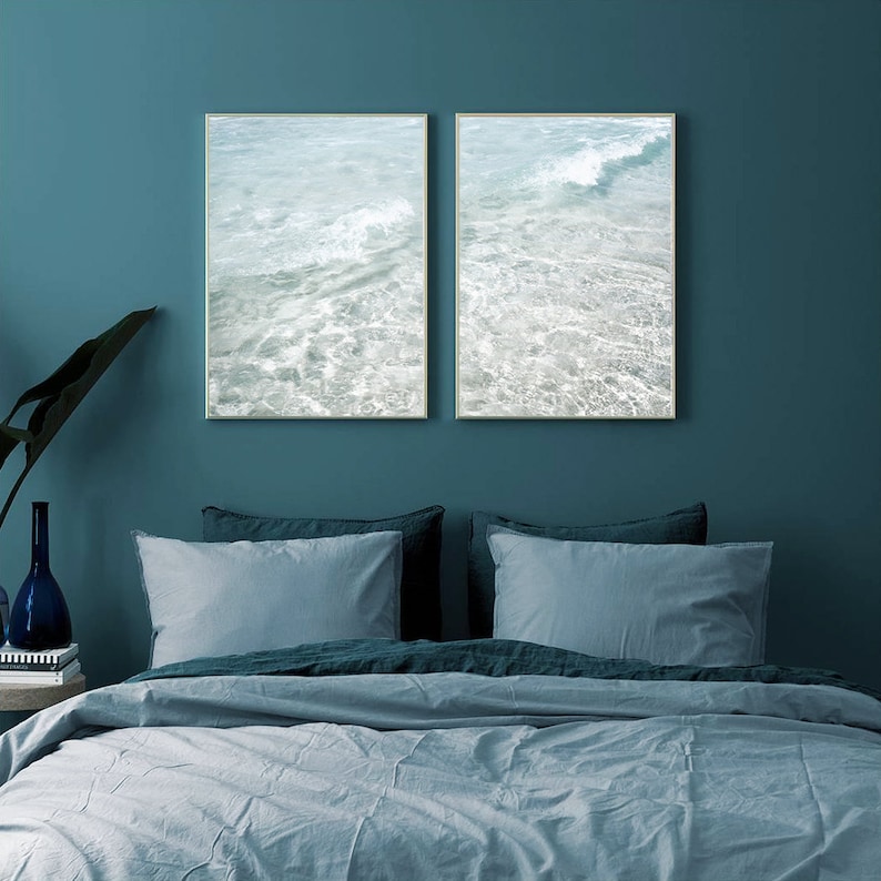 Clear Water Print Set of 2, 2 Pieces Clear Water Poster Wall Art, Light ...