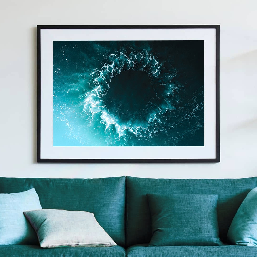 Ocean Circle Print Enso Ring Enso Circle Poster Enso Art - Etsy
