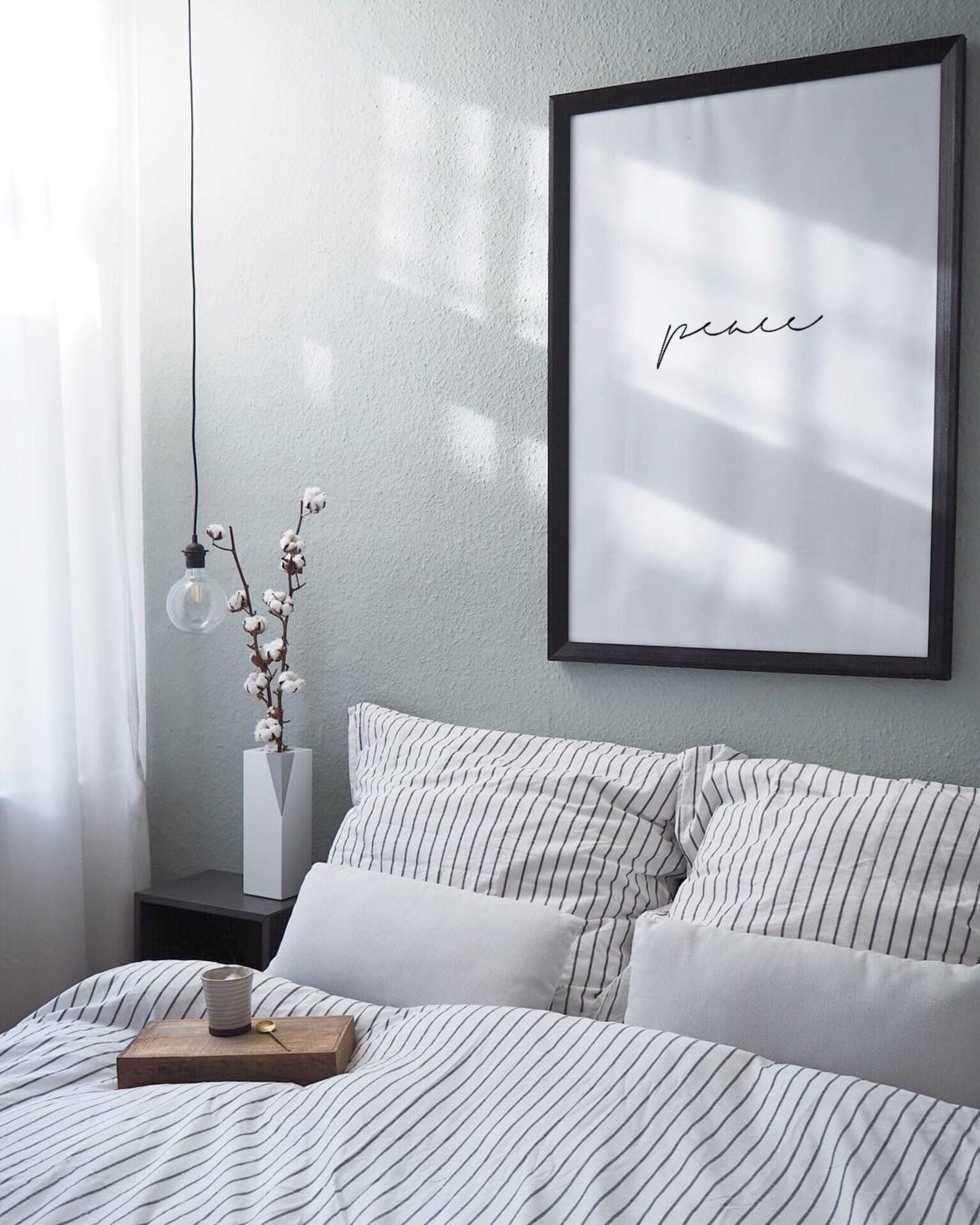 Peace Print Peace Handwritten Poster Minimalist Peace Wall | Etsy