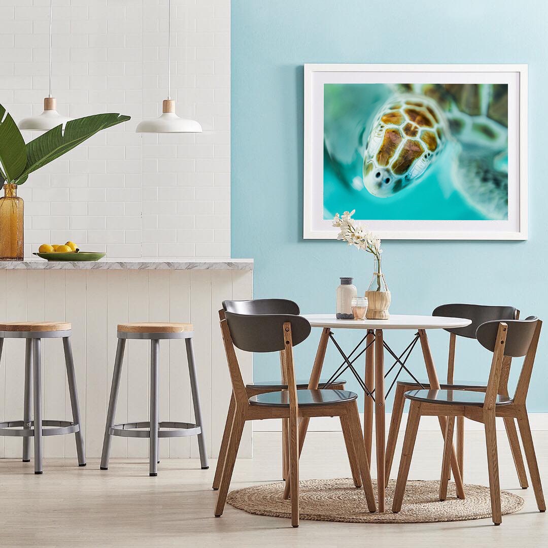 Sea Turtle Print Green Sea Turtle poster Marine Turtle Teal | Etsy