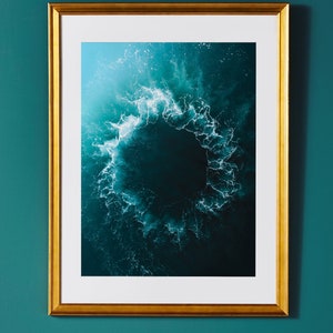 Ocean Circle Print, Enso Ring, Enso Circle Poster, Enso Art, Enso Print ...
