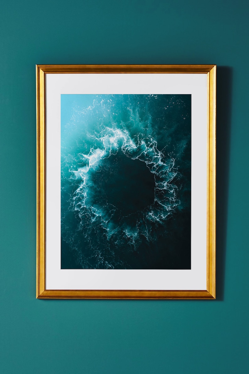 Ocean Circle Print, Enso Ring, Enso Circle Poster, Enso Art, Enso Print ...