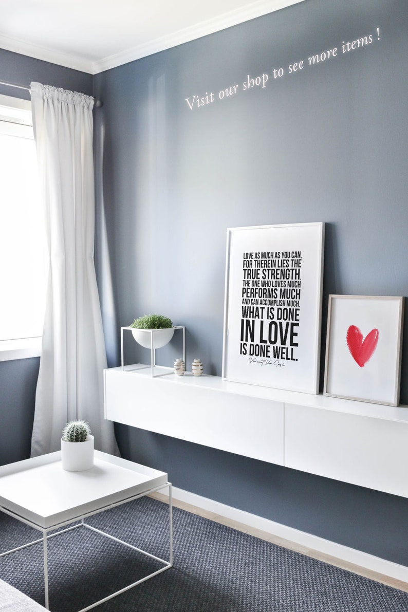 Red Watercolor Heart Print Ruby Heart Poster Love Wall Art | Etsy