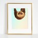 Baby Sloth Poster Cute Sloth Print Pastel Sloth Gift Fluffy - Etsy