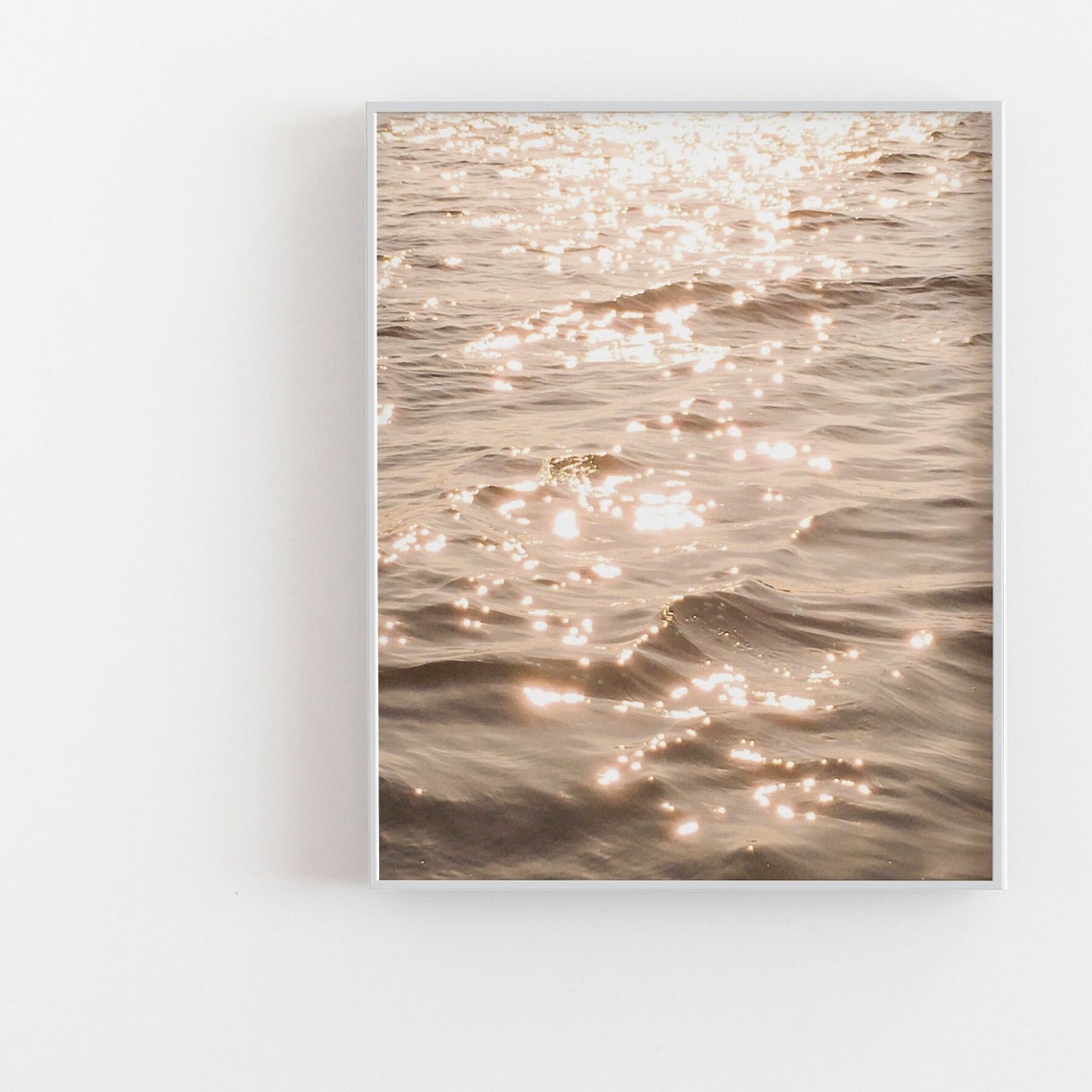 Gold Water Ripples Print Gold Sea Poster Warm Neutrals - Etsy