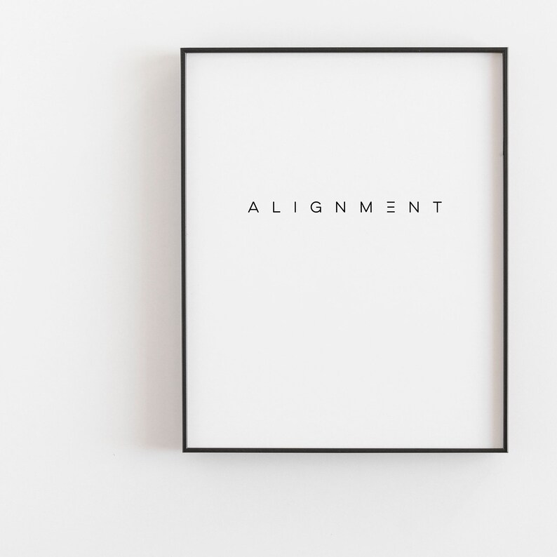 Alignment Minimalist Print Simple Alignment Poster ALIGNM三NT - Etsy Canada