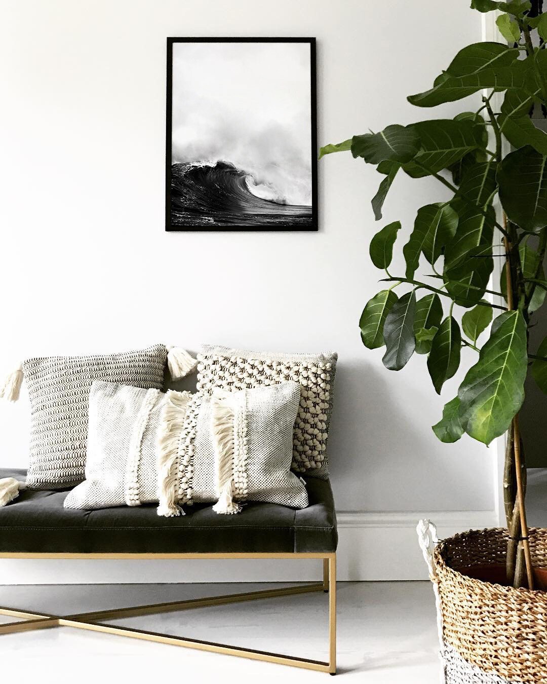 Black Wave Poster Ocean Wave Print Black and White | Etsy