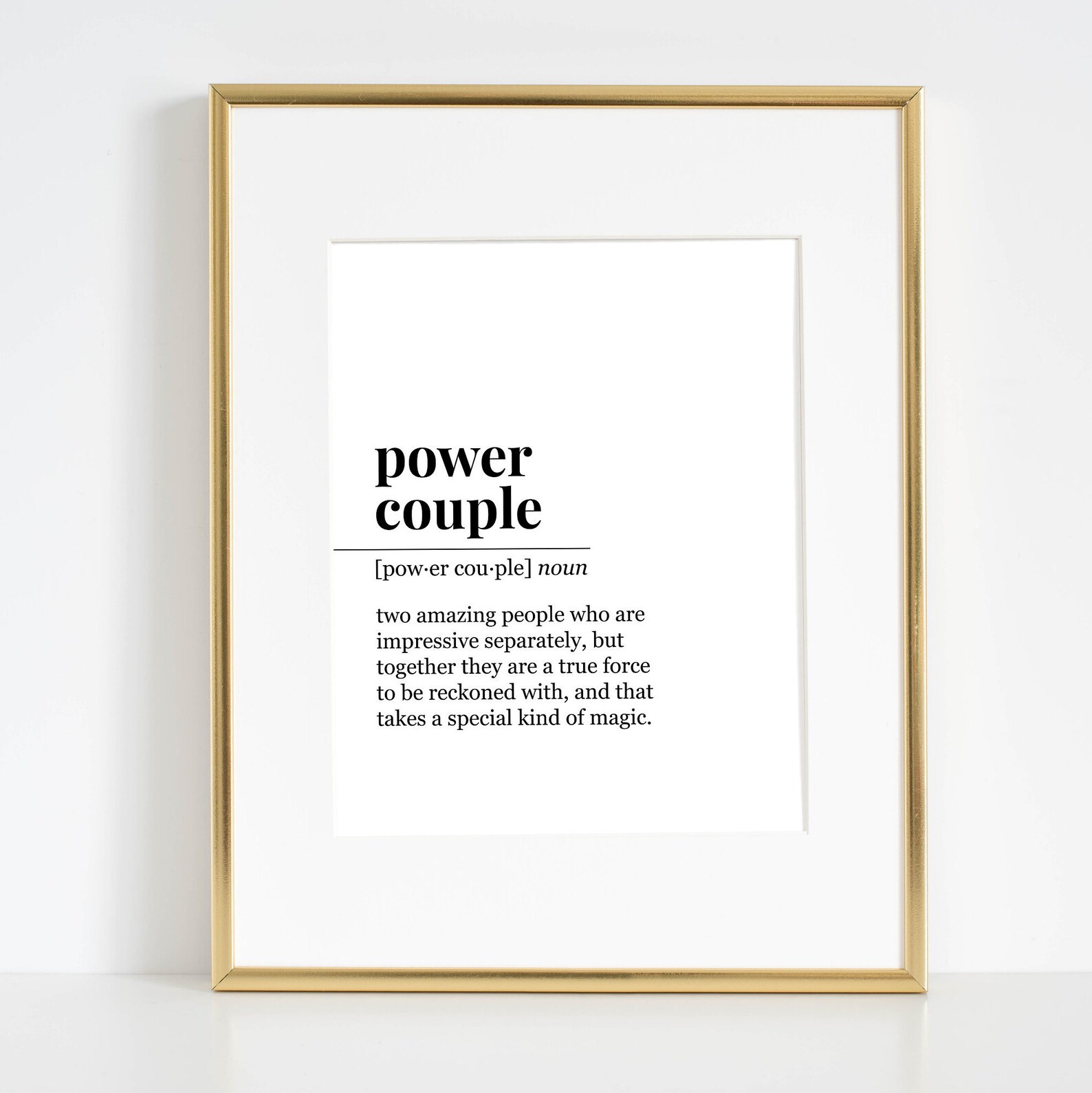 Power Couple Definition Print Amazing Couple Poster Power | Etsy