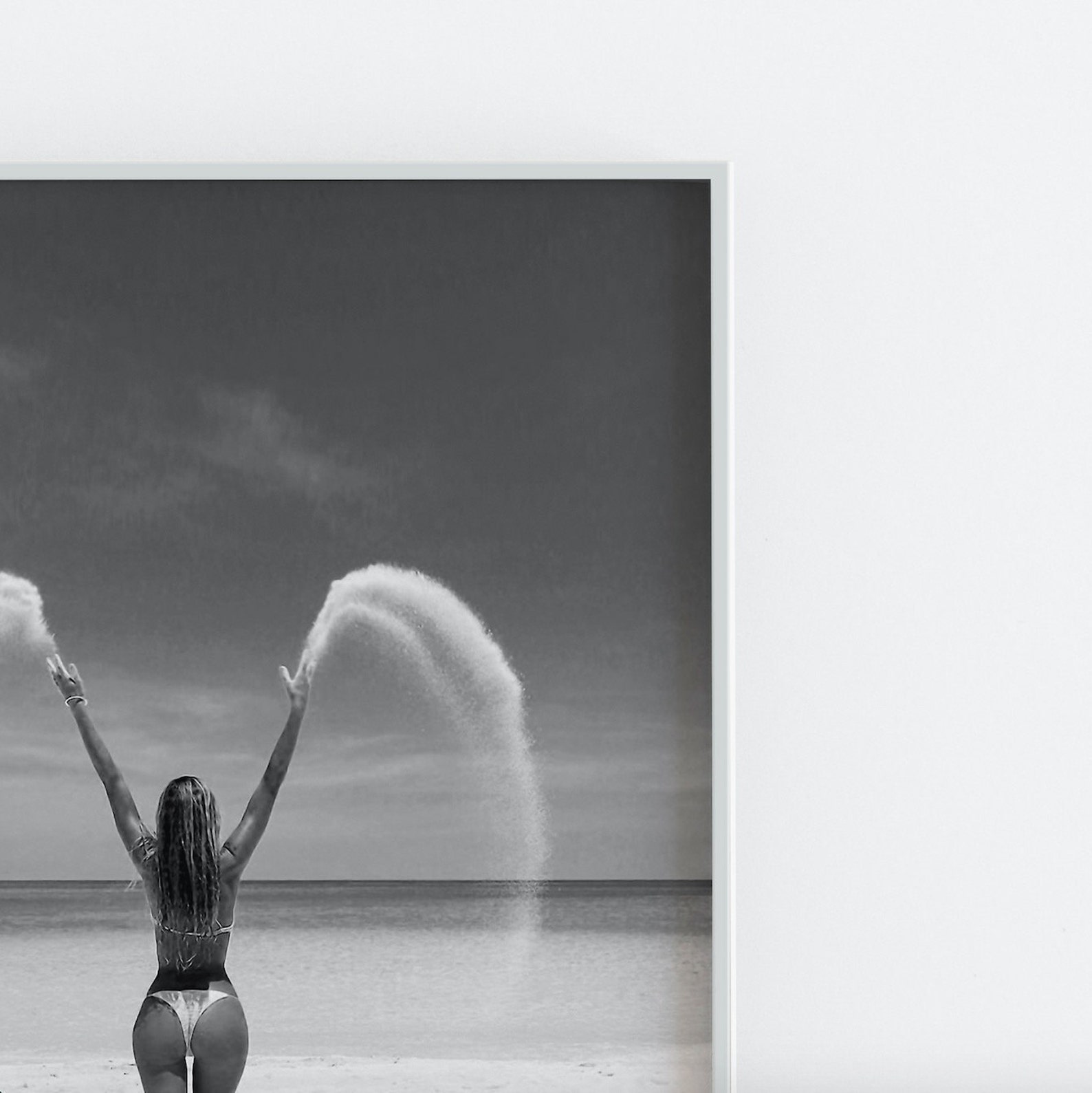 Sand Angel Print, Beach Girl Poster, Bikini Girl Print, Little Mermaid ...