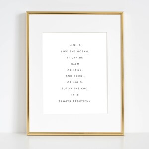 Ocean Quote, Life is Like the Ocean, It Can Be Calm or Still, and Rough ...