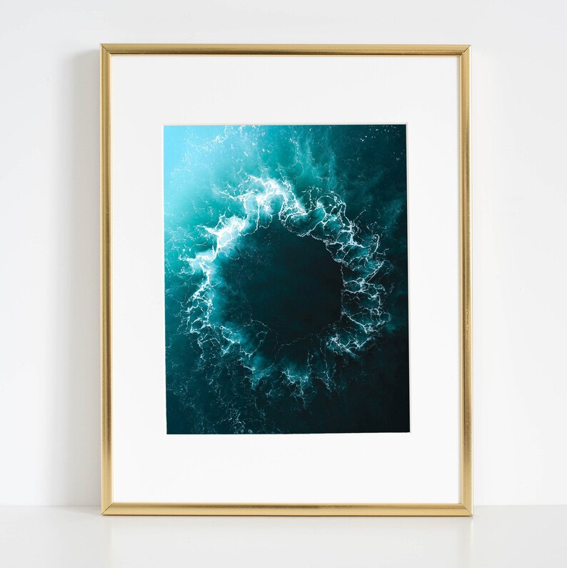 Ocean Circle Print Enso Ring Enso Circle Poster Enso Art - Etsy