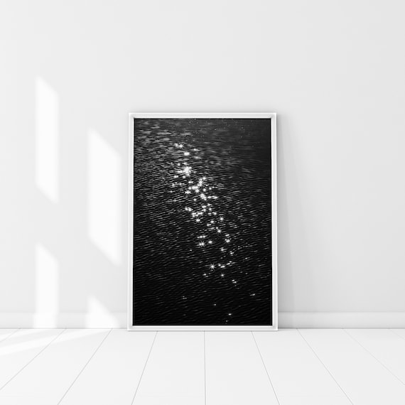 Lake Stardust Print Light reflection poster Boho Chic | Etsy