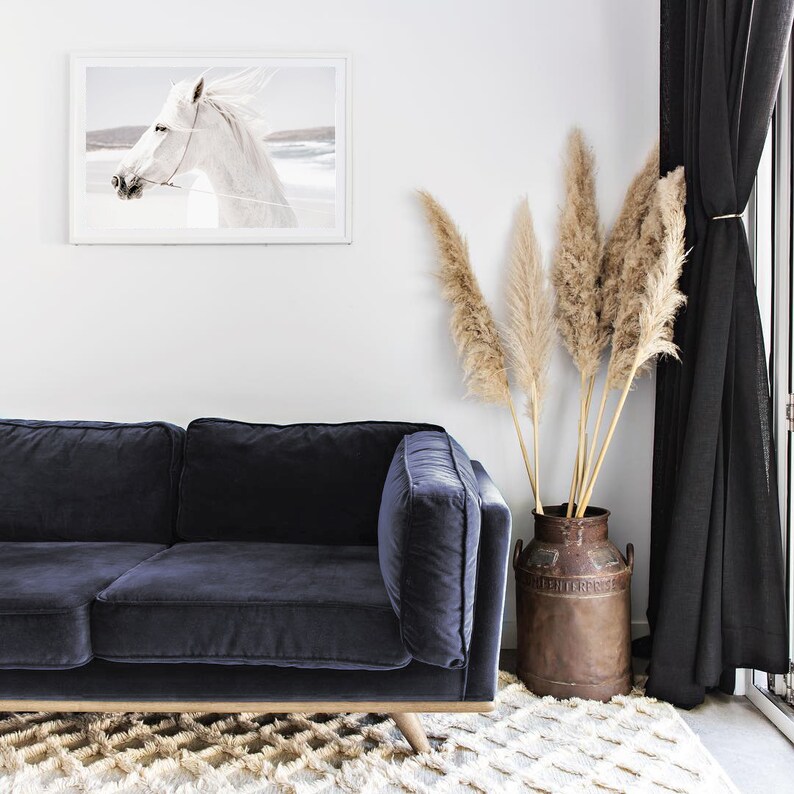 Boho Horse Print White Horse Poster Beach Horse Wall Art - Etsy