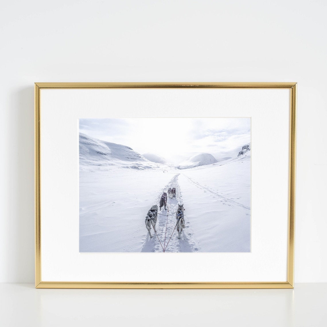 Sled Dogs Print Dog Sled Poster Winter Art Winter Travel - Etsy