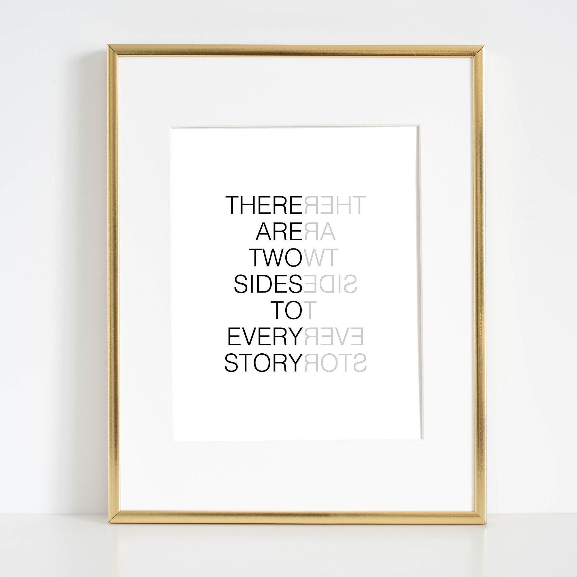 Two Sides Poster Two Sides Quote Print There Are Two Sides - Etsy Canada