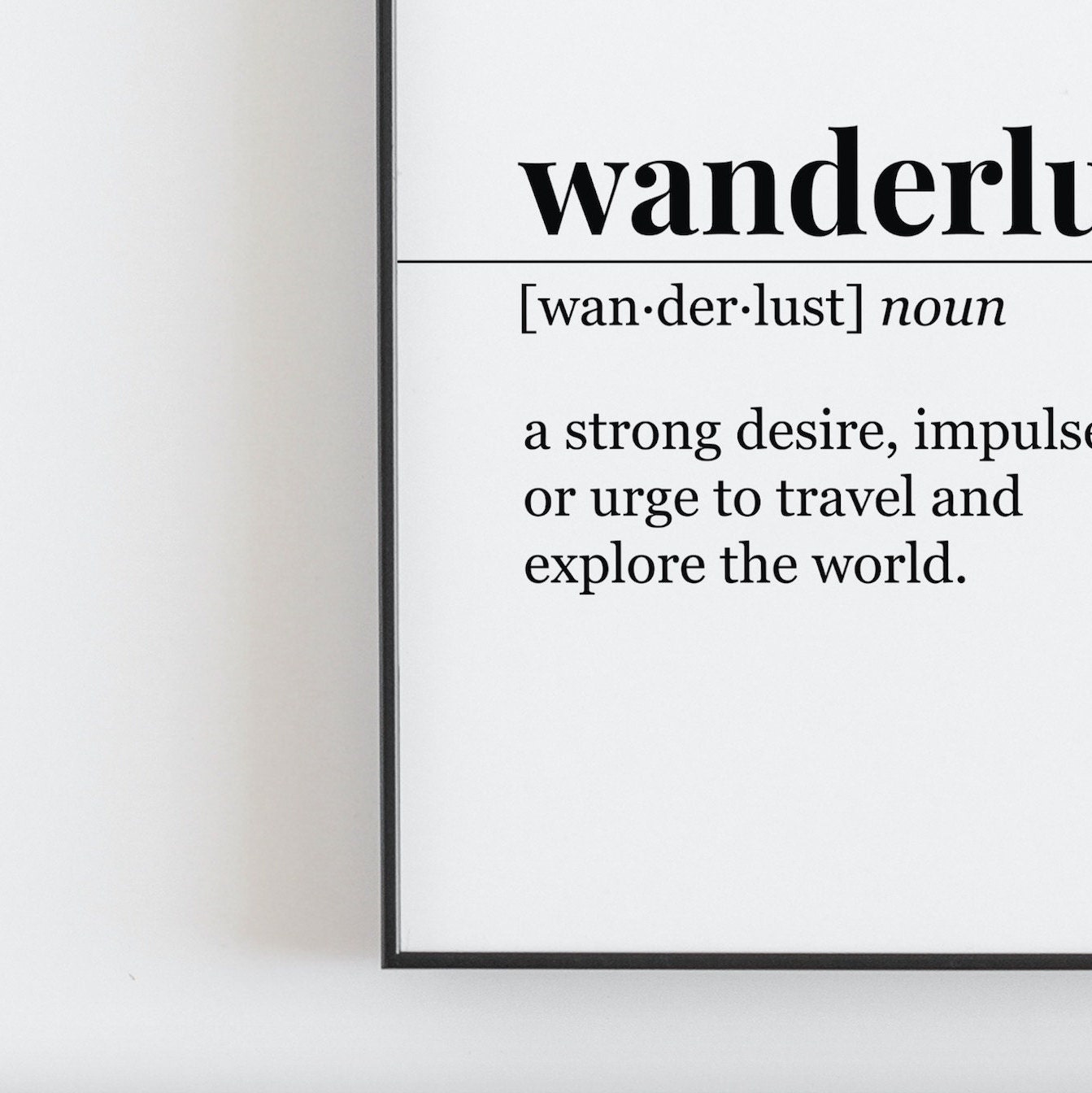 Wanderlust Definition Print Explore the World Poster Urge to - Etsy Canada