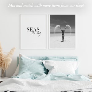 Seas the Day Poster, Seize the Day Print,sea Quote Wall Art, Black and ...