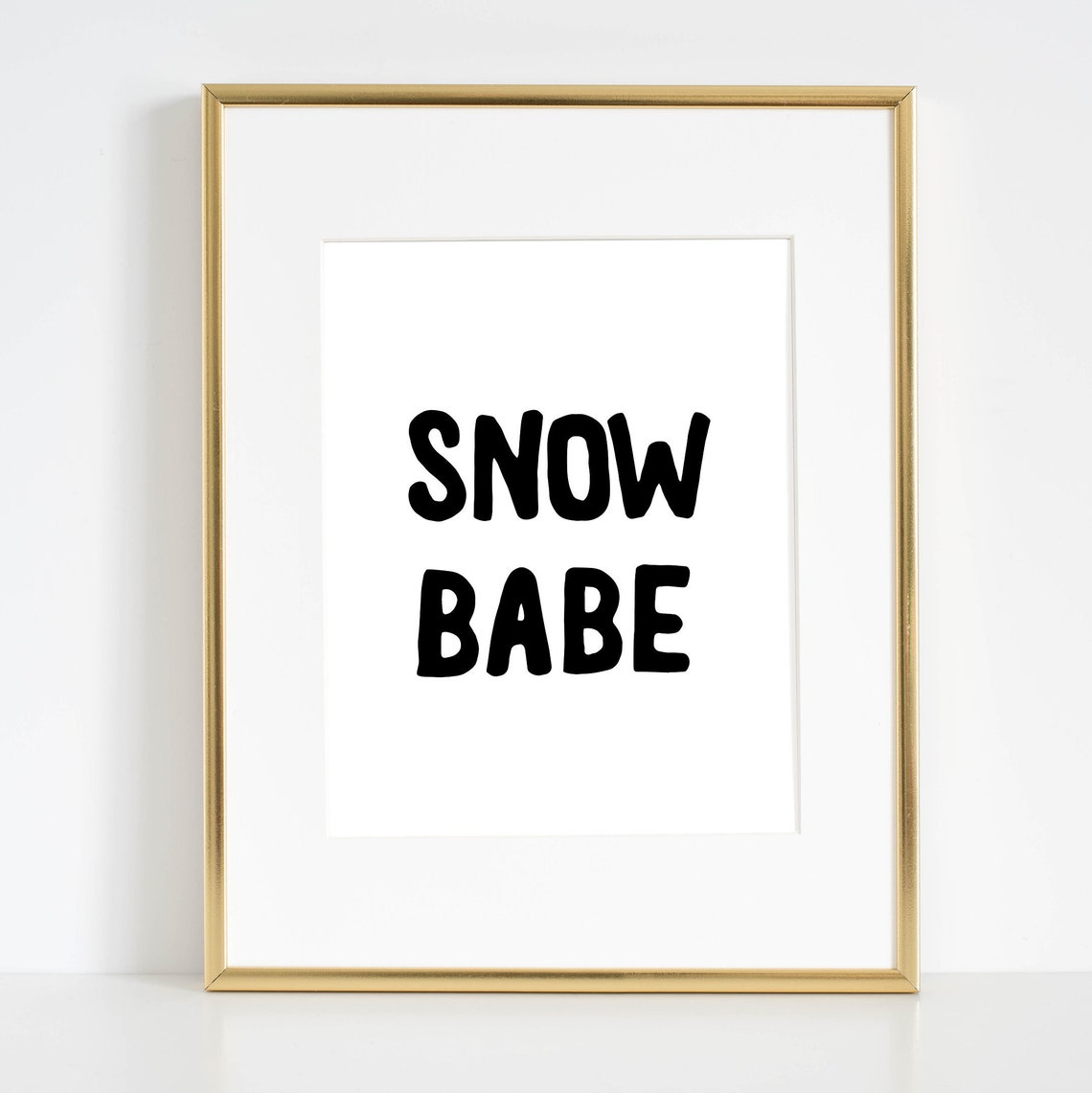 Snow Babe Poster, Snow Queen Print, Handwritten Snow Babe Minimalist ...