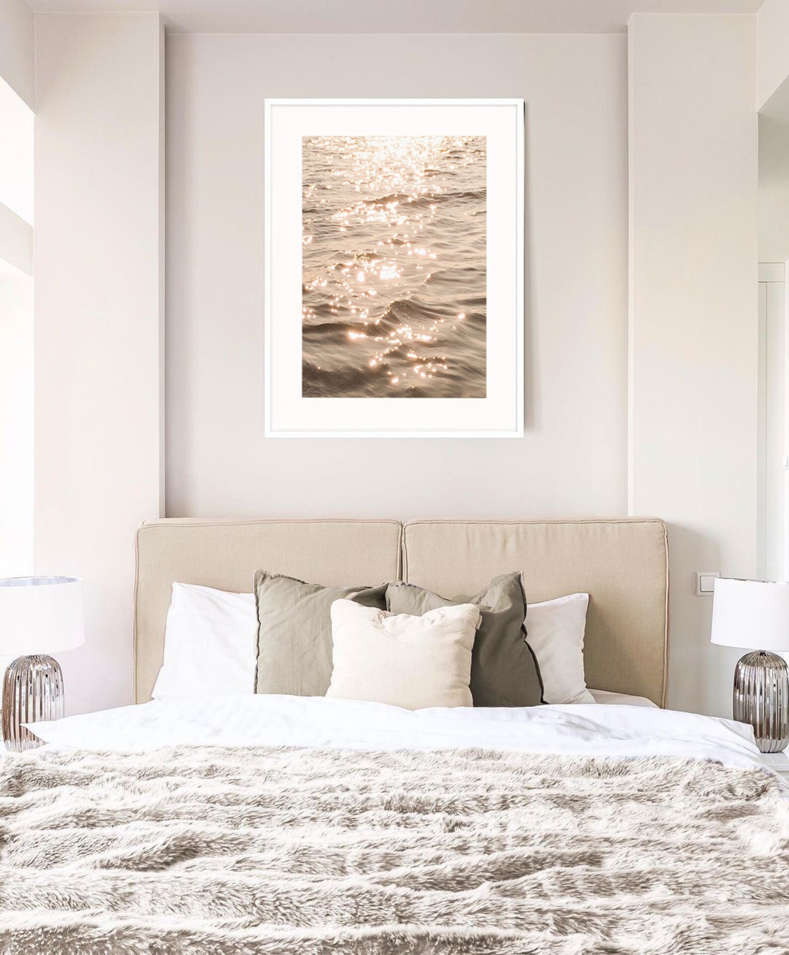 Gold Water Ripples Print Gold Sea Poster Warm Neutrals - Etsy