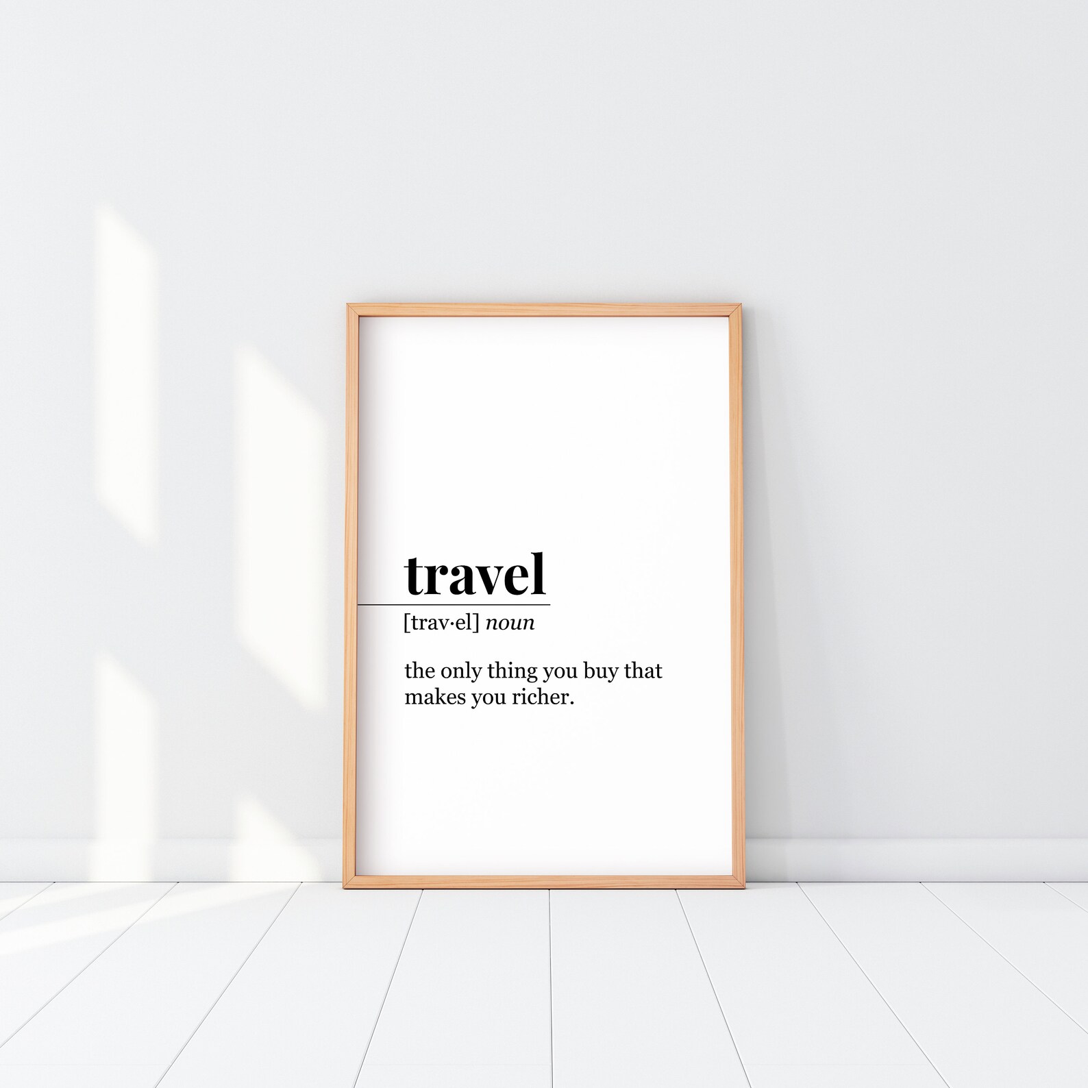 Travel Definition Print Globetrotter Poster Traveler Quote | Etsy