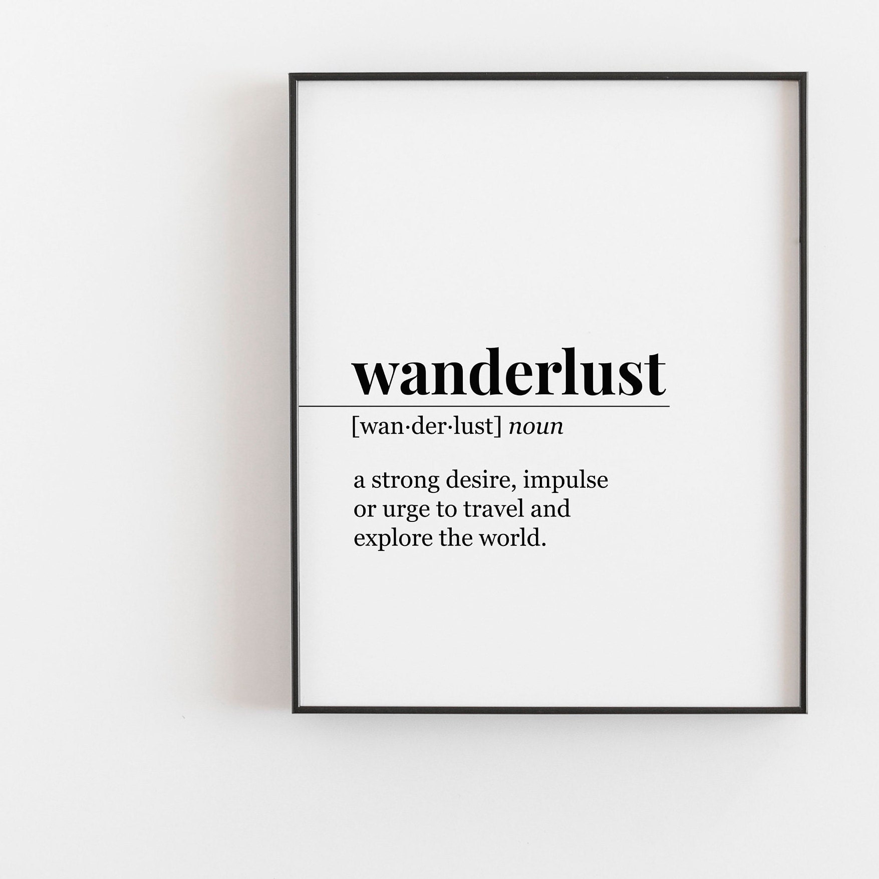 Wanderlust Definition Print Explore the World Poster Urge to - Etsy Canada