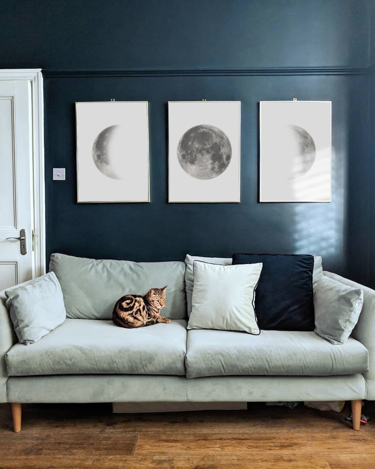 Set of 3 Moon Prints High Quality Moon Phases Poster Boho | Etsy