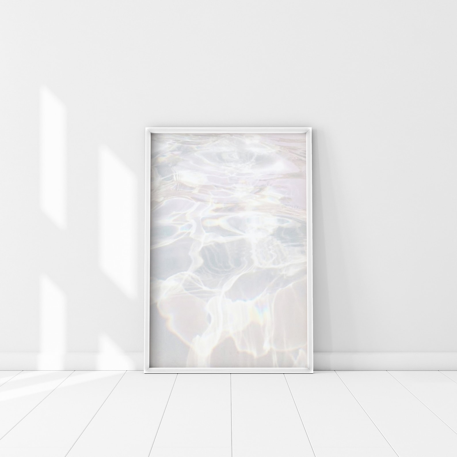 White Water Print, White Aesthetic Wall Art, White Texture Decor, White ...