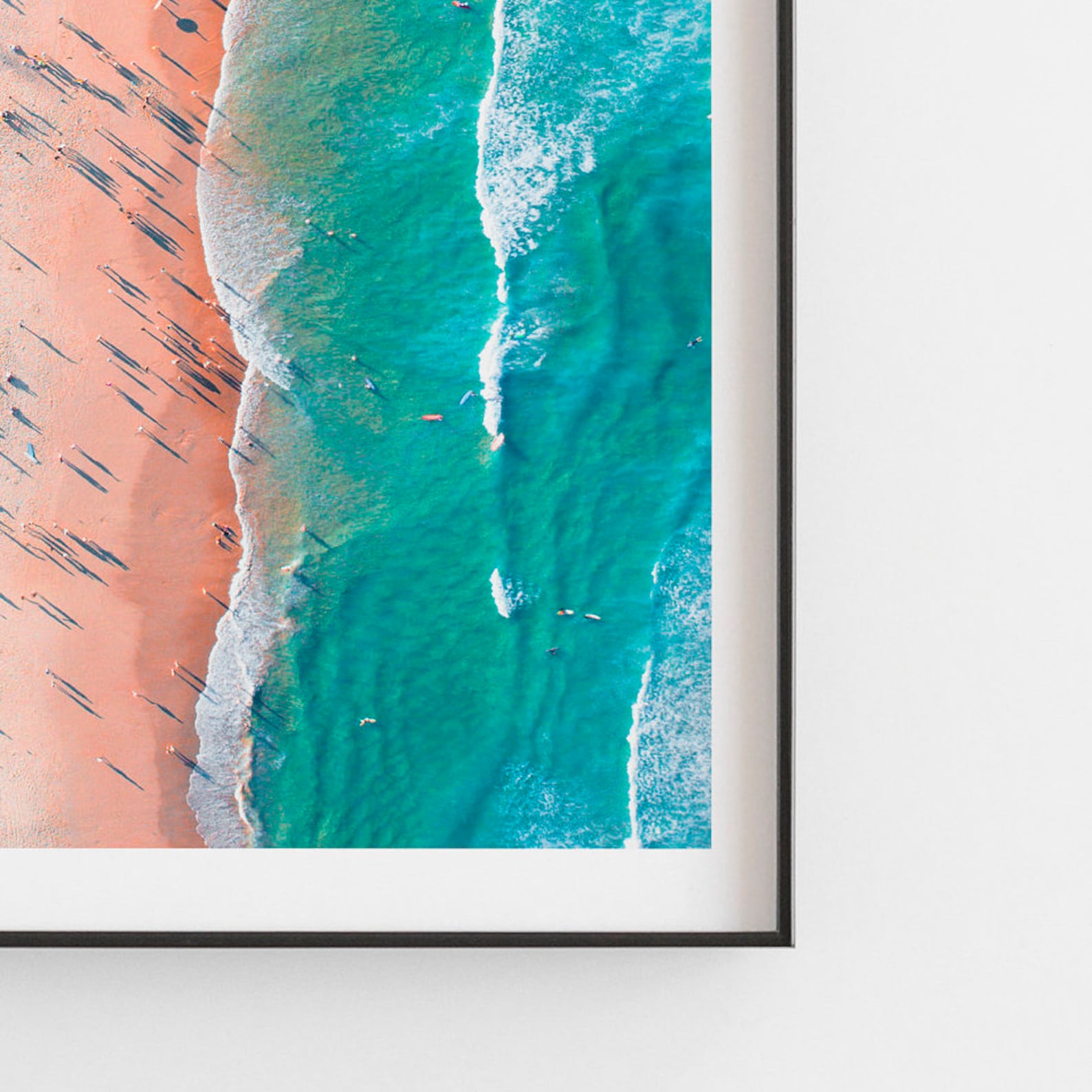 Half Sand Half Sea Drone print Beach print Bondi Beach | Etsy