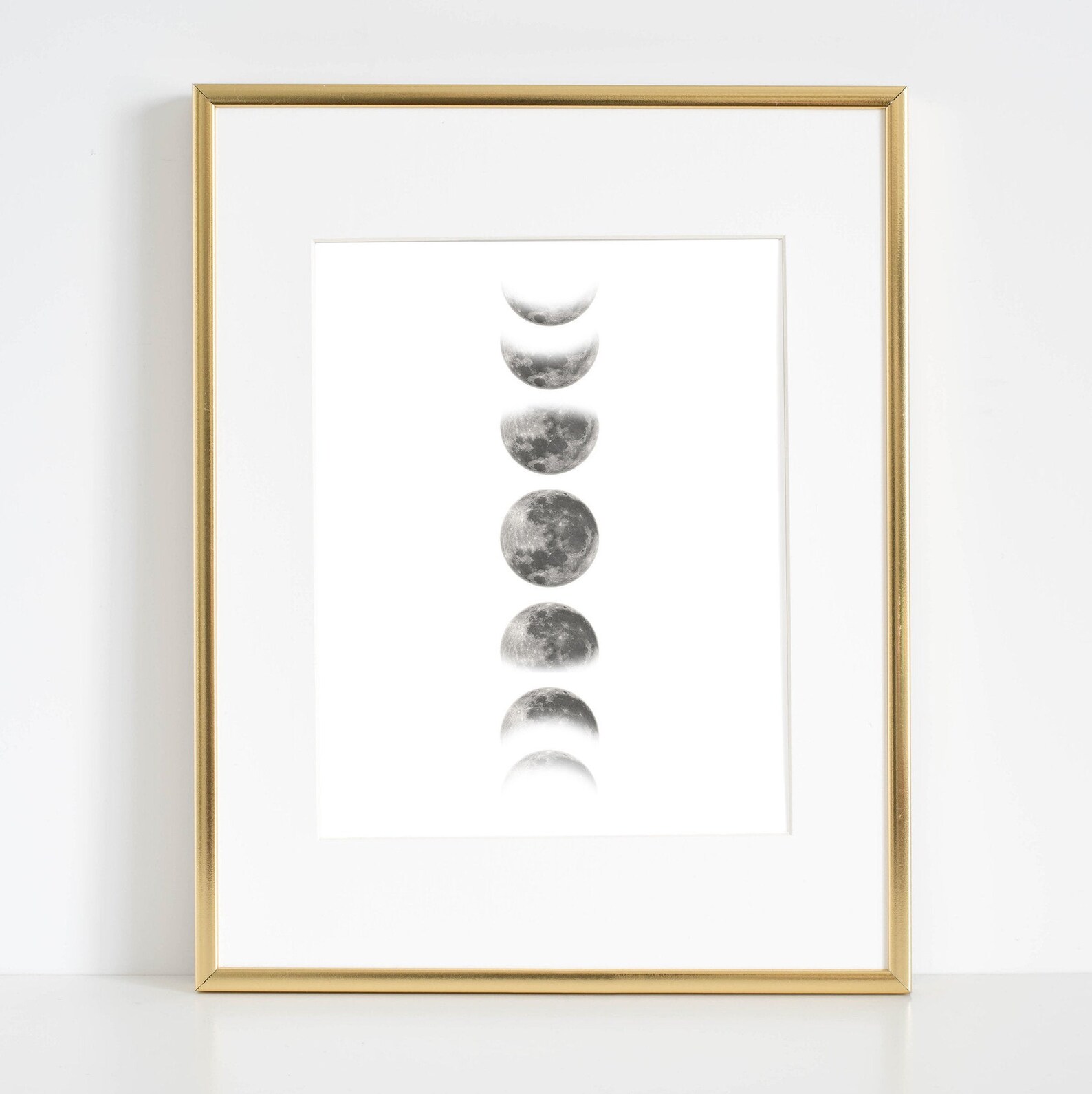 Moon Print, Phases of the Moon, Moon Wall Art, Moon Phases Poster ...