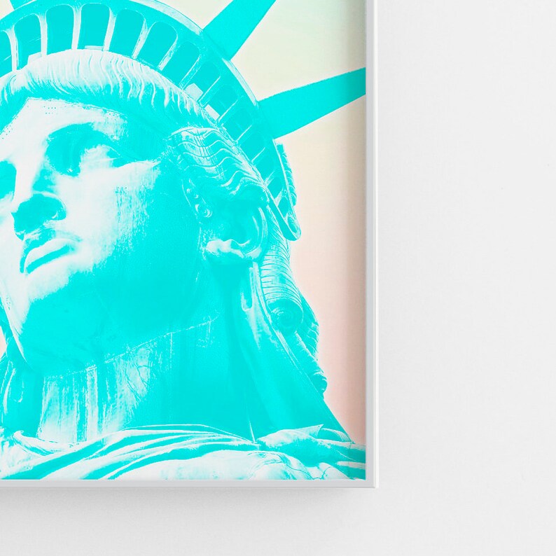 Pastel Lady Liberty Print, USA Statue of Liberty Poster, 4th of July ...