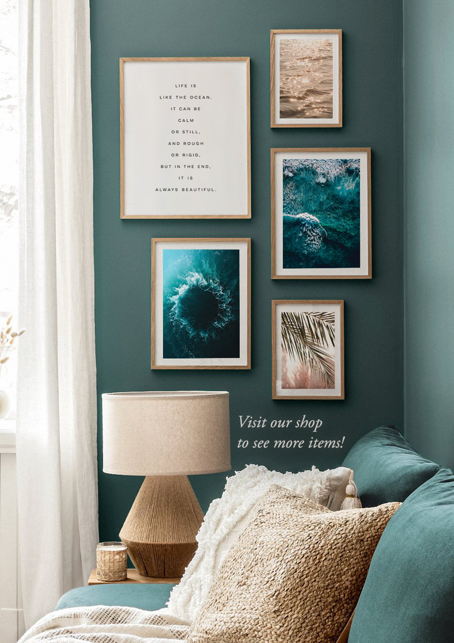 Ocean Circle Print, Enso Ring, Enso Circle Poster, Enso Art, Enso Print ...