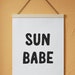 Sun Babe Poster, Sun Goddess Print, Sun Babe Minimalist Handwritten ...