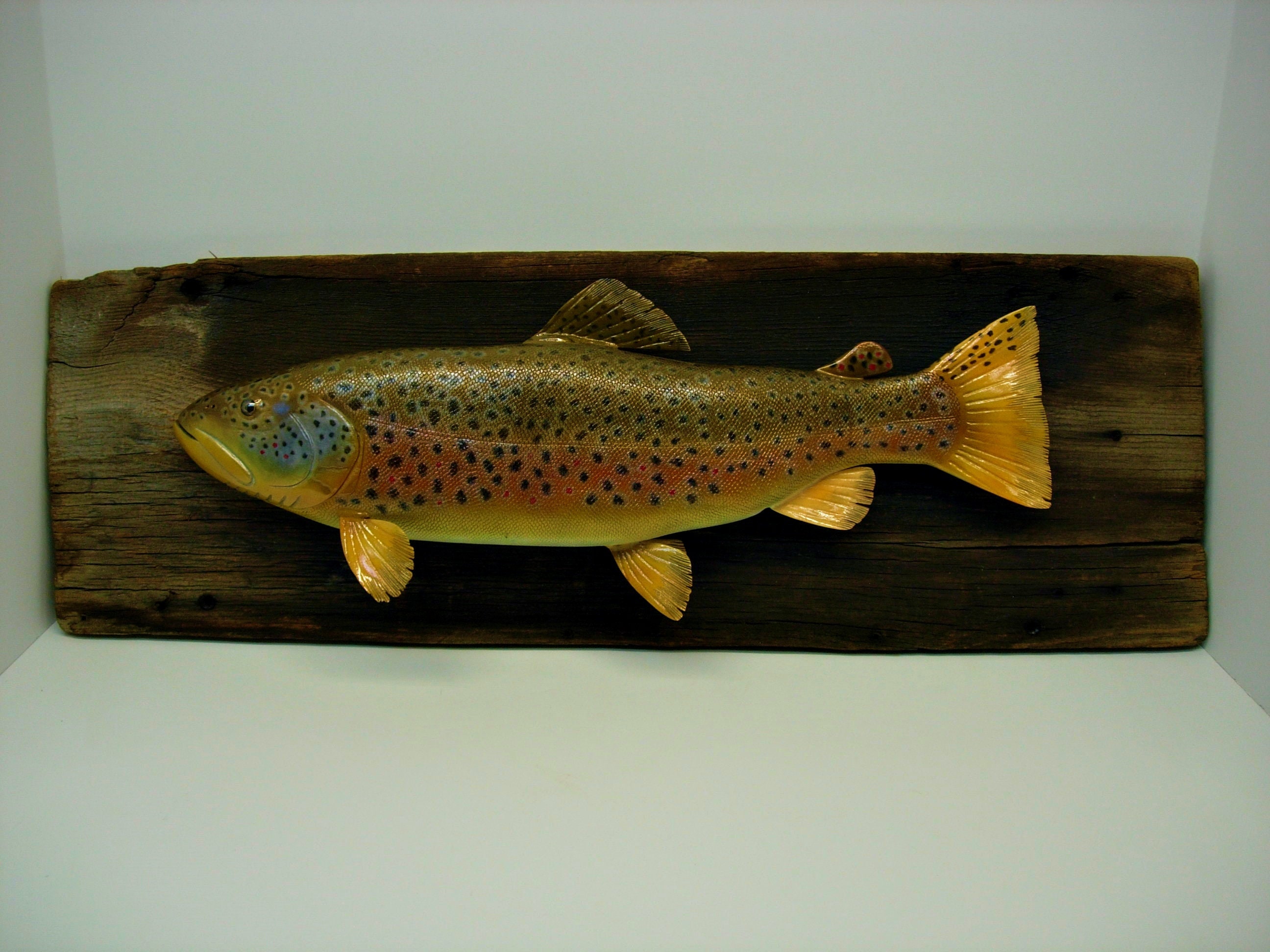 Brown Trout Replica, Fishing Art, Fly Fishing, Sculpture, Trout Art ...