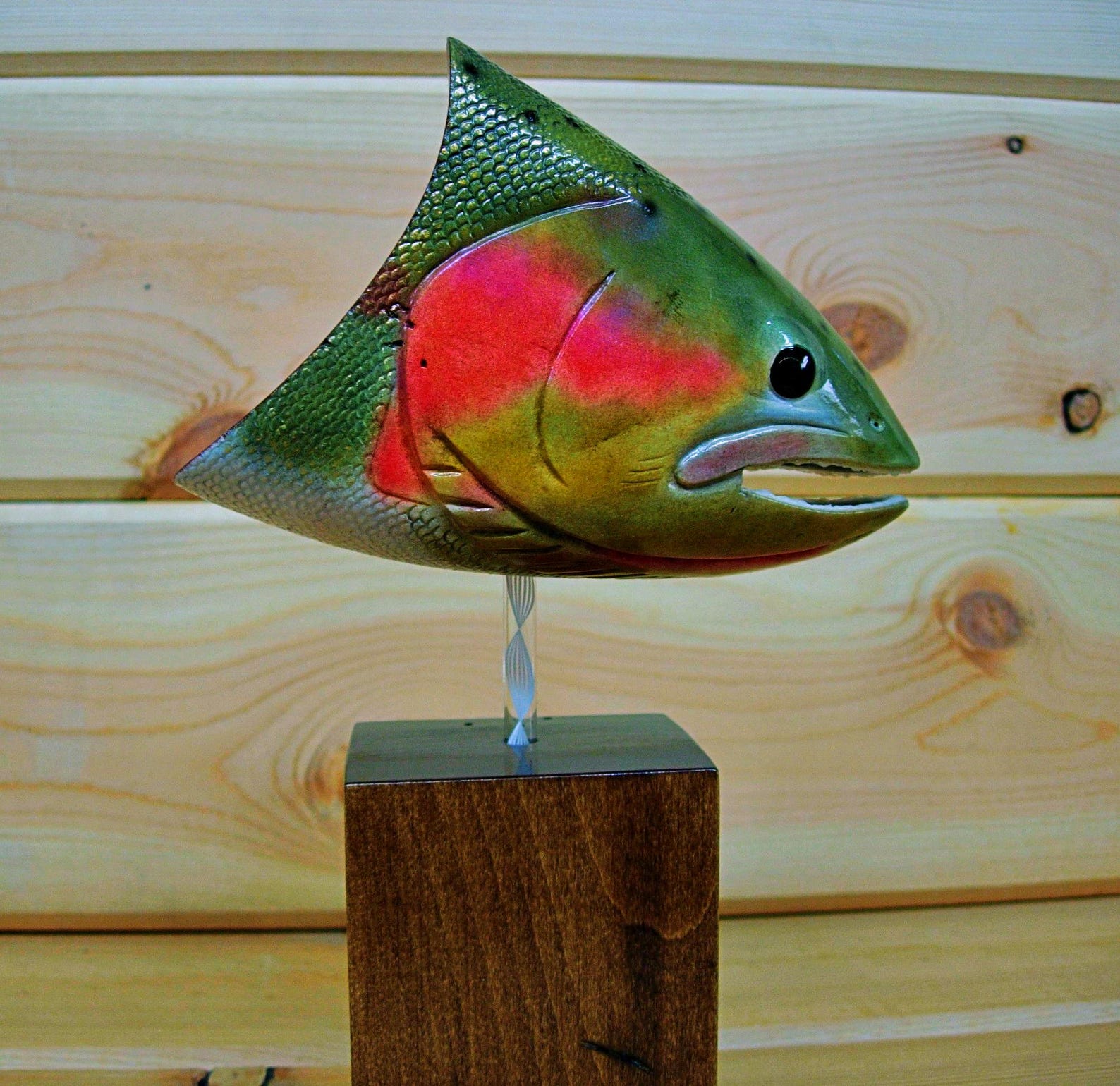 Cutthroat Trout Carving: Aspen Wood Fish Sculpture, Cabin Decor - Etsy