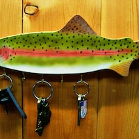 Rustic Fisherman Wooden Key Holder With Catch of the Day Design - Etsy