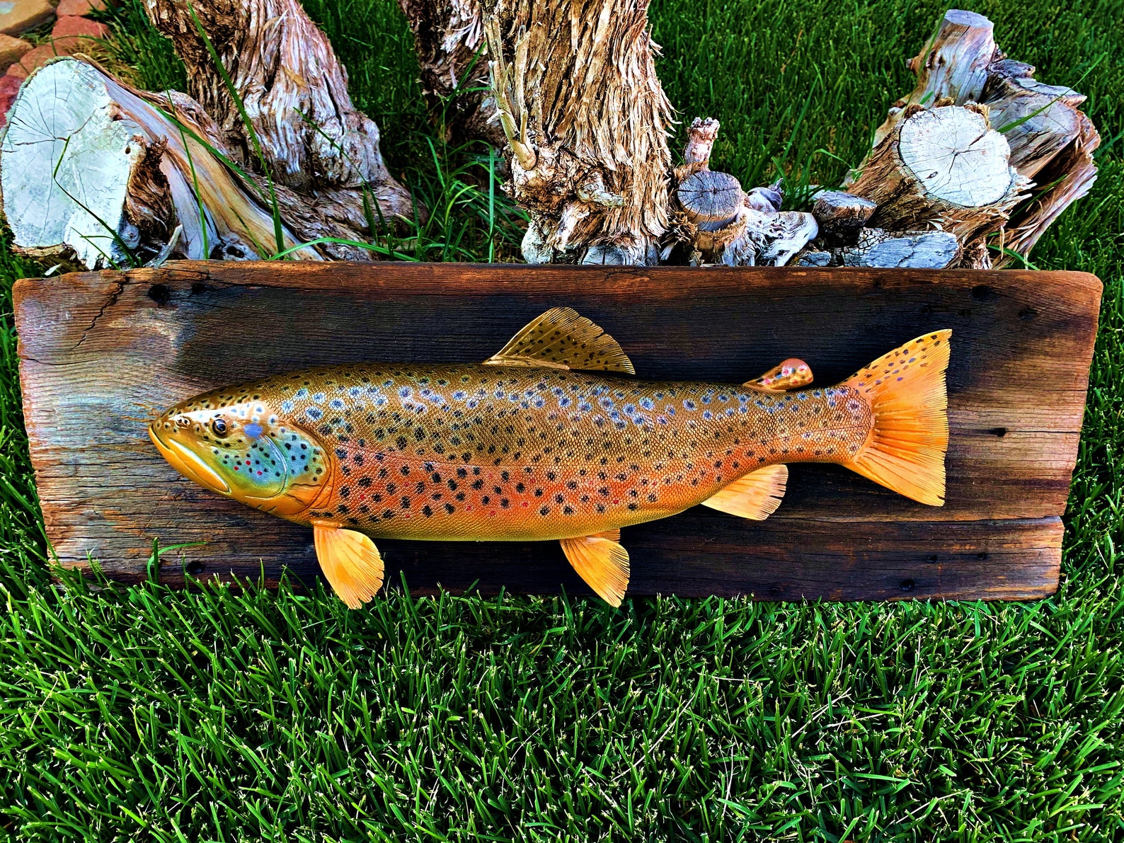 Brown Trout Replica, Fishing Art, Fly Fishing, Sculpture, Trout Art ...