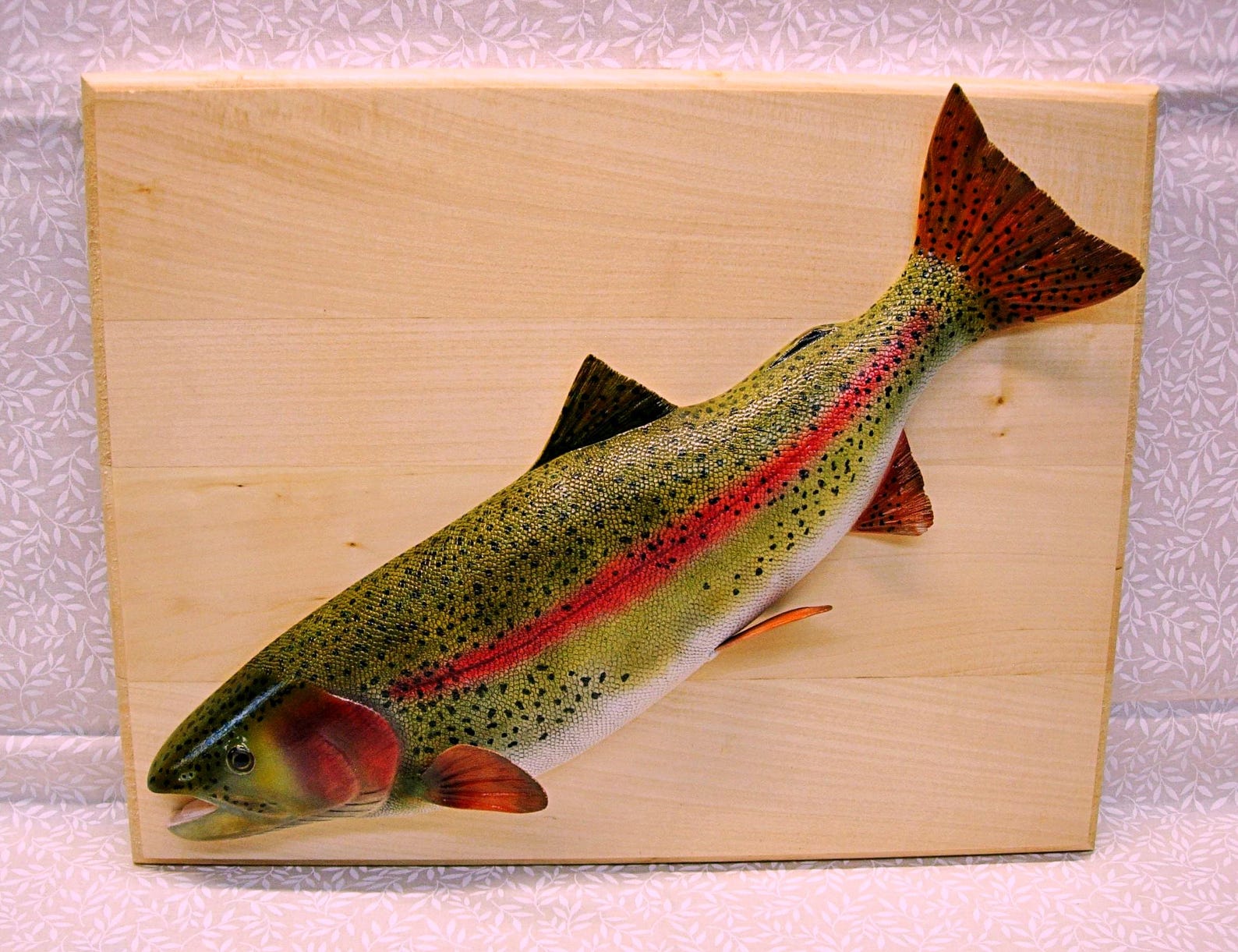 Rainbow Trout Replica, Wildlife Art, Fishing Art, Fly Fishing Sculpture ...