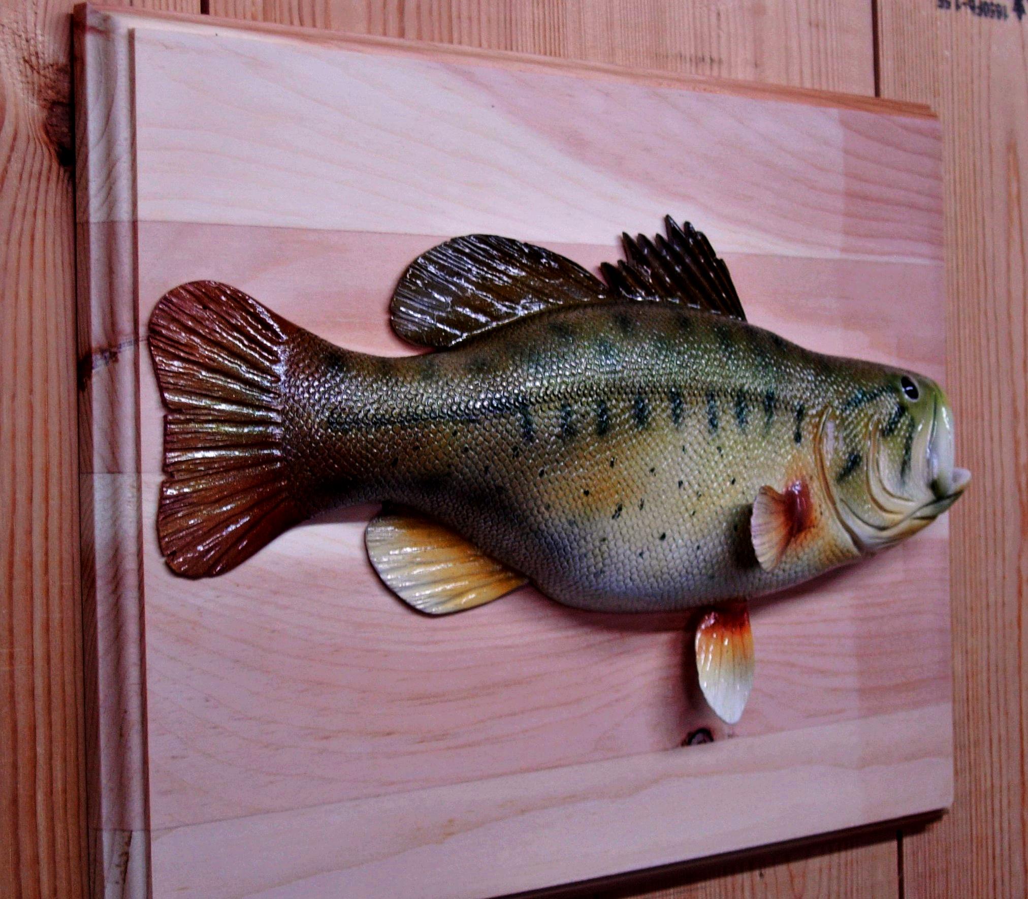 Hand Carved Aspen Bass Sculpture: Wildlife Fishing Art - Etsy