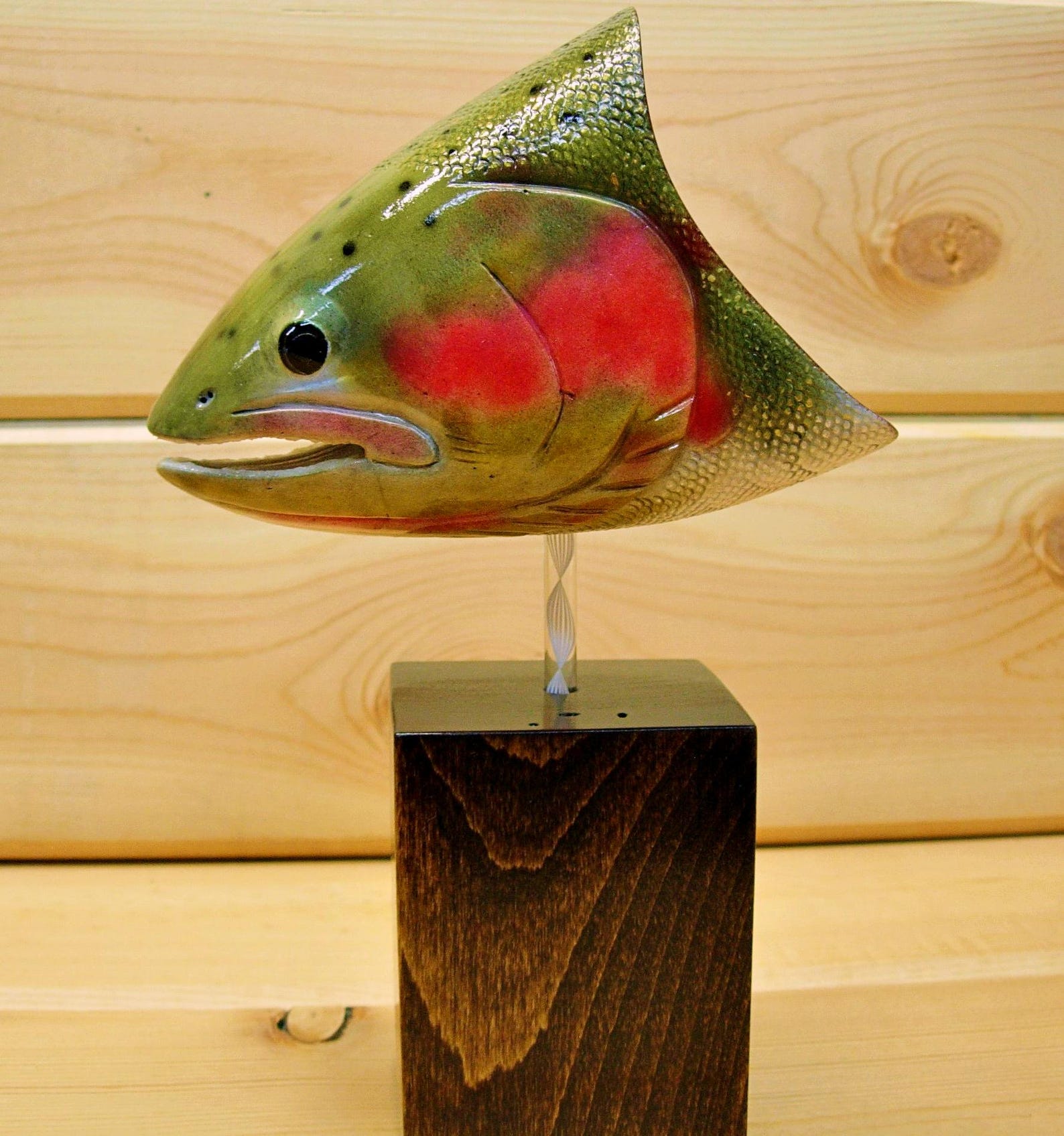 Cutthroat Trout Carving: Aspen Wood Fish Sculpture, Cabin Decor - Etsy
