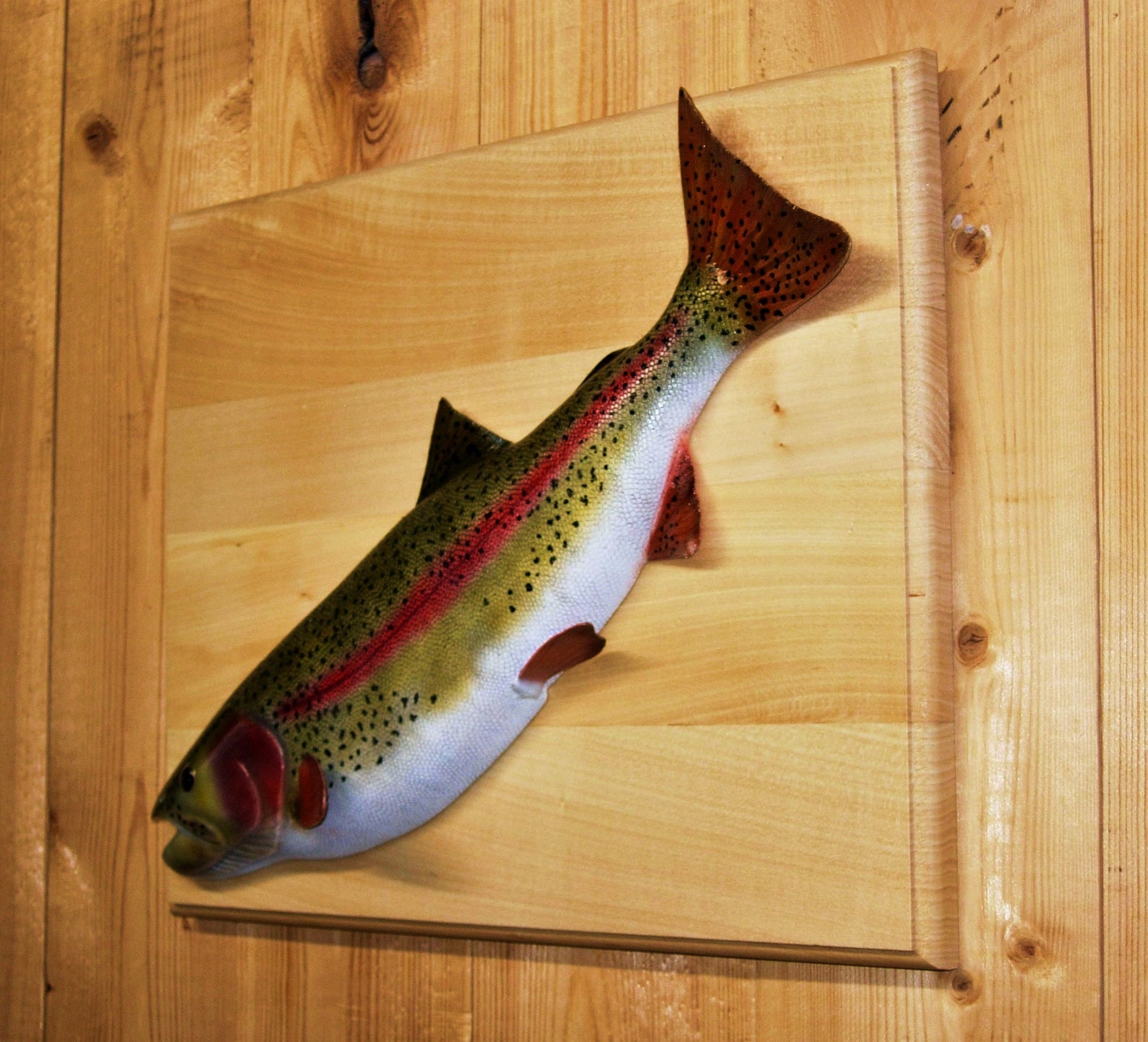 Rainbow Trout Replica, Wildlife Art, Fishing Art, Fly Fishing Sculpture ...