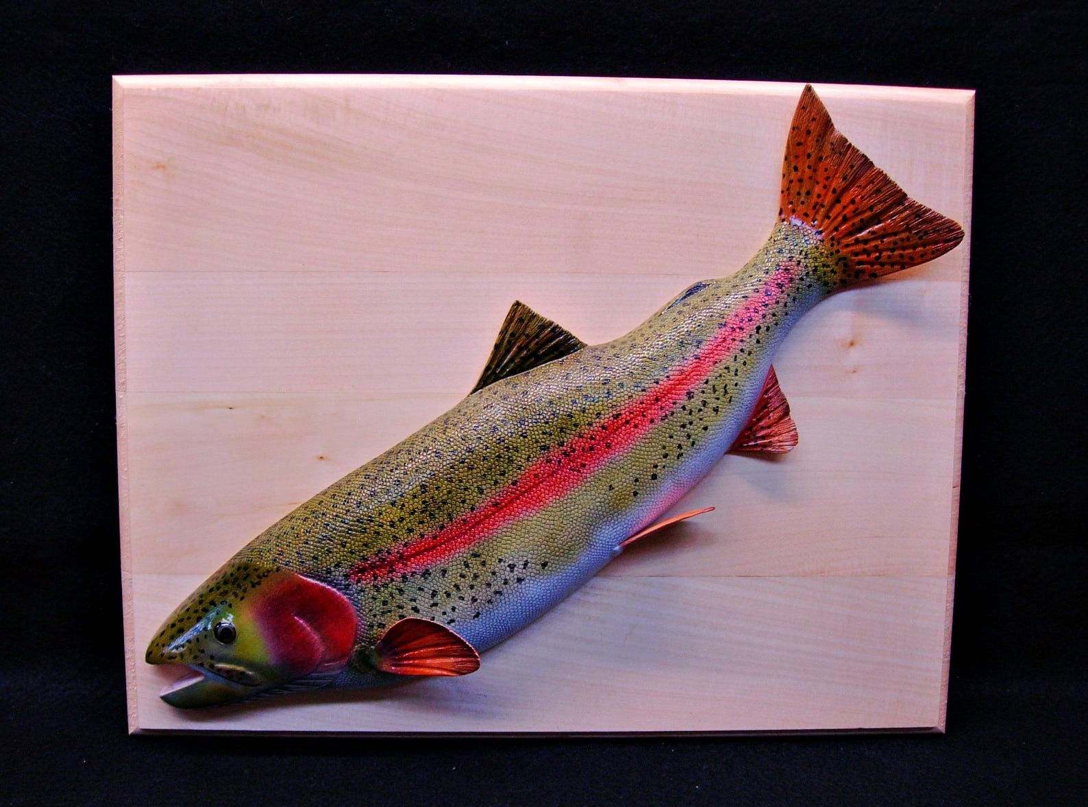 Rainbow Trout Replica, Wildlife Art, Fishing Art, Fly Fishing Sculpture ...