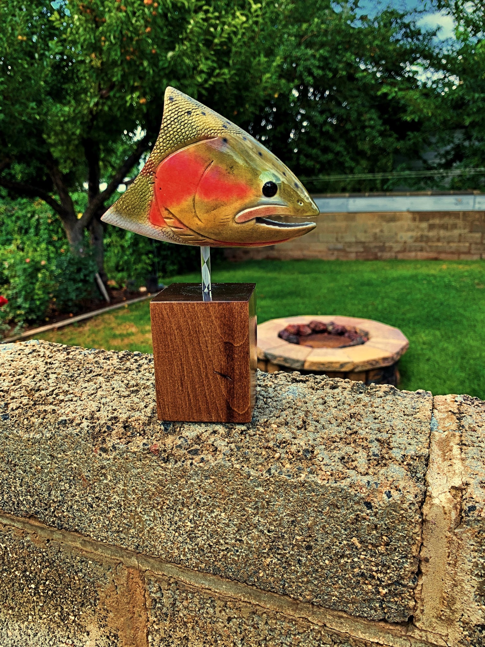 Cutthroat Trout Carving: Aspen Wood Fish Sculpture, Cabin Decor - Etsy