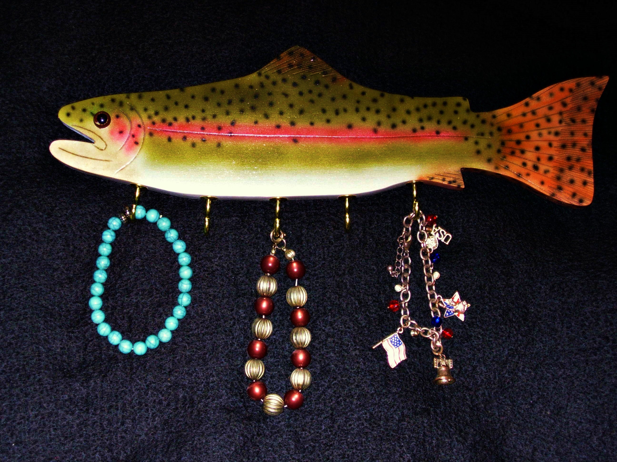 Fish Key Holder, Fish Jewelry Holder, Key Holder, Jewelry Holder, Trout ...