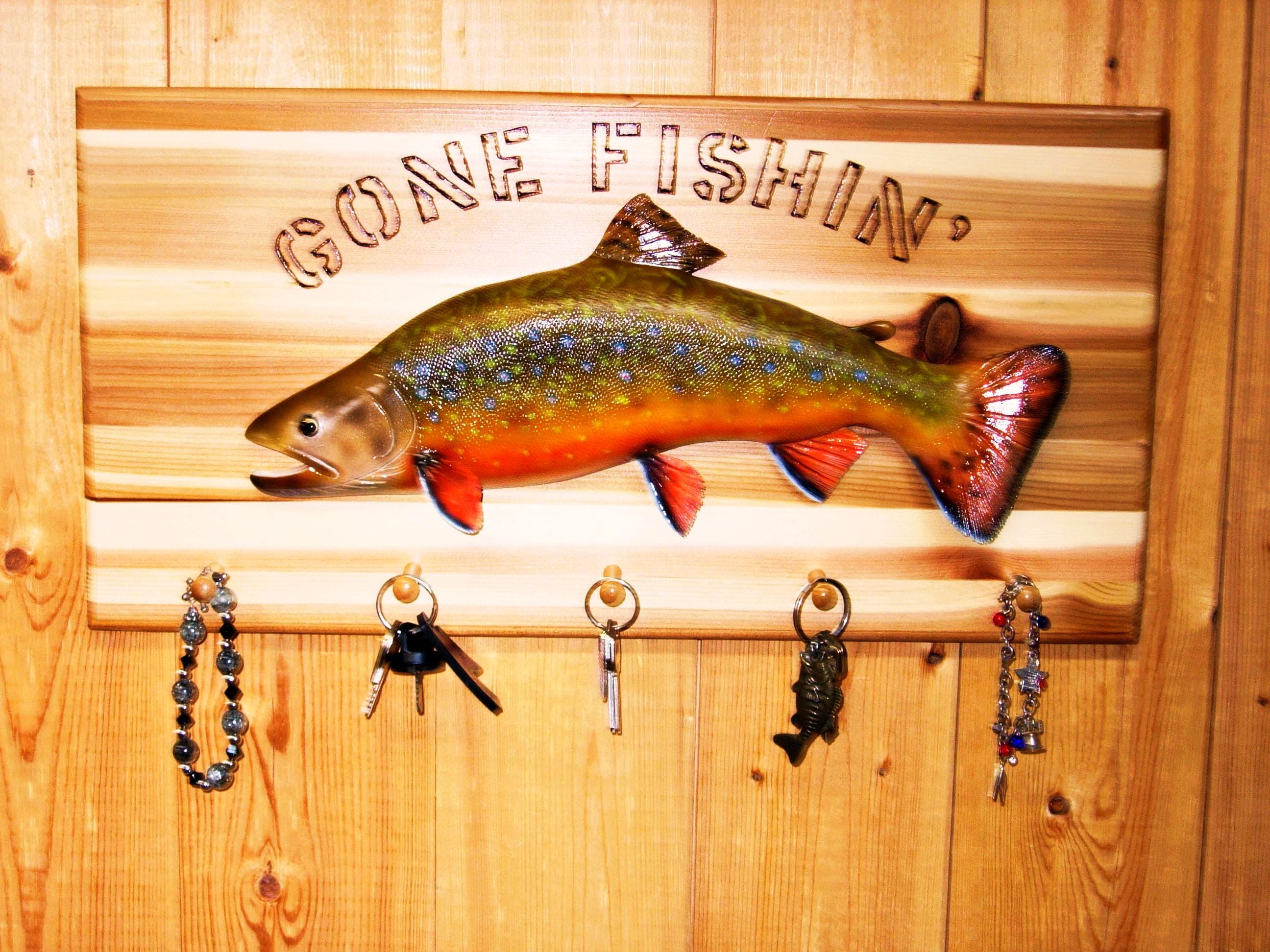 Brook Trout Mount, Wildlife Art, Fishing Art, Fly Fish Sculpture, Trout ...