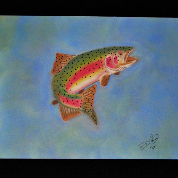 Rainbow Trout Art - Etsy